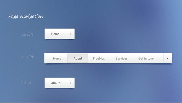 Free Expanding Navigation Psd and CSS - Creative Beacon